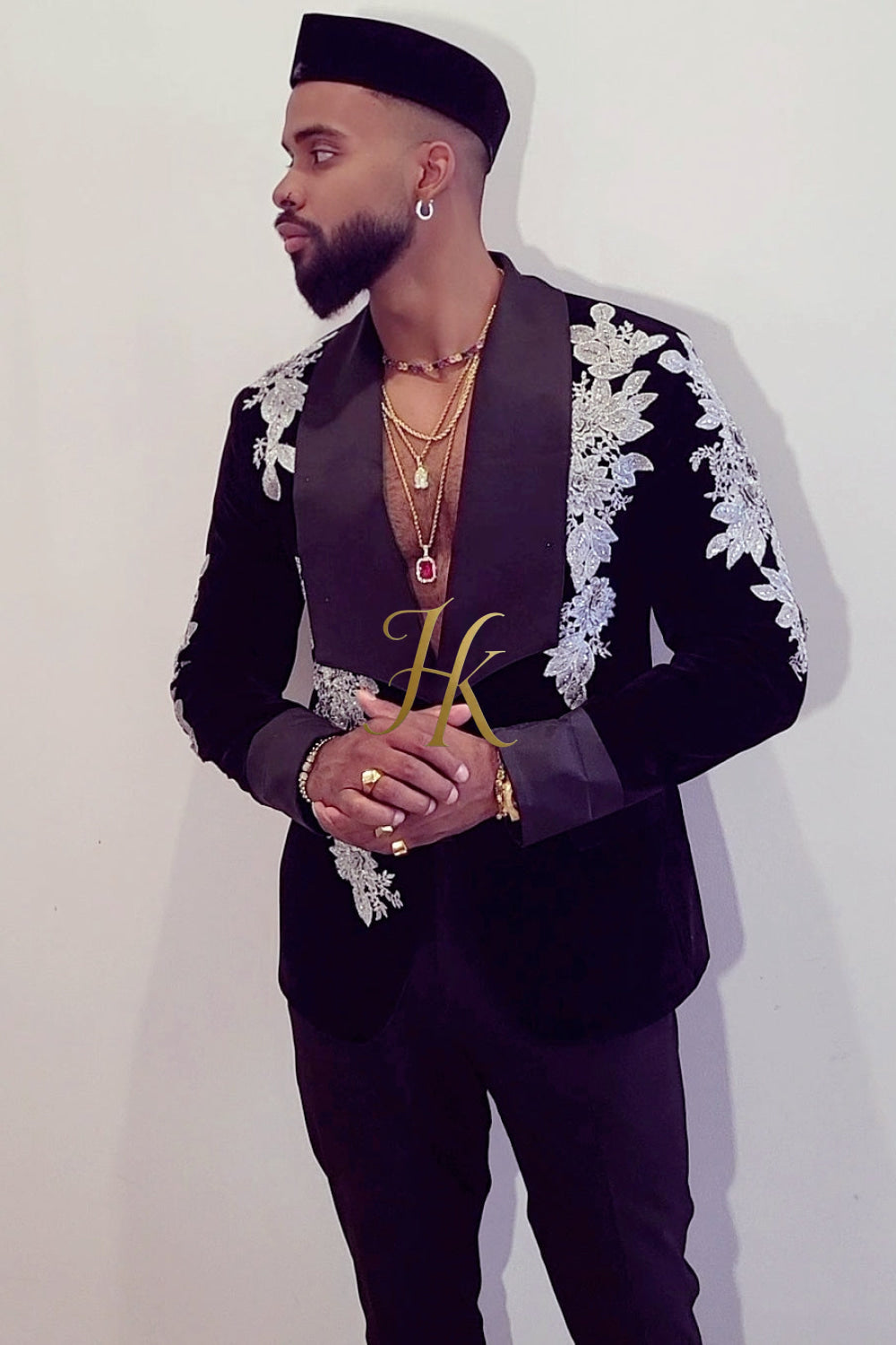 Best Handmade Custom velvet blazer Men's Suit with Sheer Velvet Lapel ...