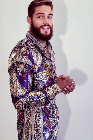 Men's Silk Set - Le Barroco Model - Baroque Print - Kayib Shop ...