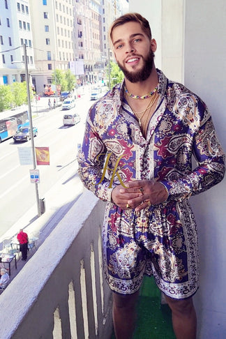 Men's Silk Set - Le Barroco Model - Baroque Print - Kayib Shop ...