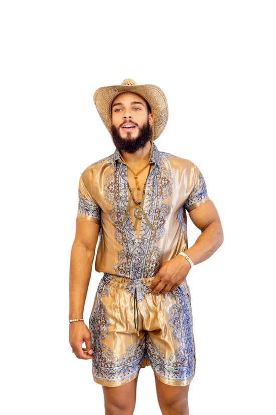 Festival Handmade Red Men's Silk Dress Set Outfit - Make a Sartorial ...